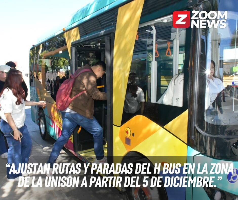 Ajustan paradas y horarios del H Bus cerca de la UNISON a partir del 5 ...